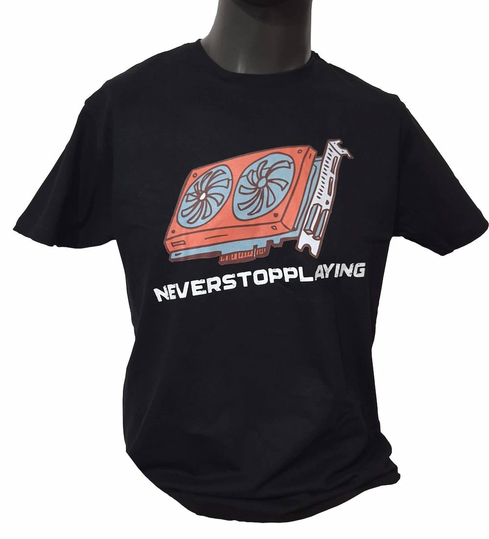 Never Stop Playing - majica - glazbena knjižara Rockmark