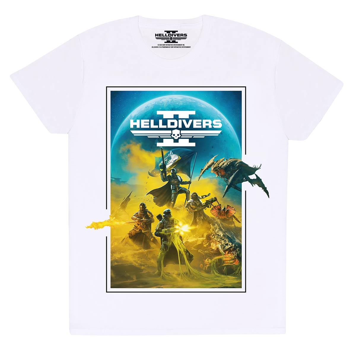 Helldivers 2 - Key Art bijela majica - glazbena knjižara Rockmark